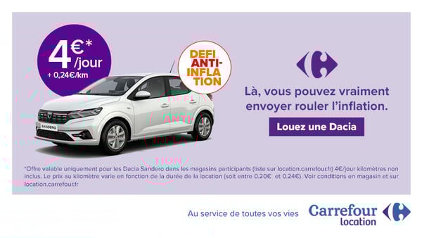 Carrefour location Dacia Sandero | Carrefour Group